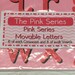 The Pink Series - Movable Alphabet / Pink Background - Montessori Set ...