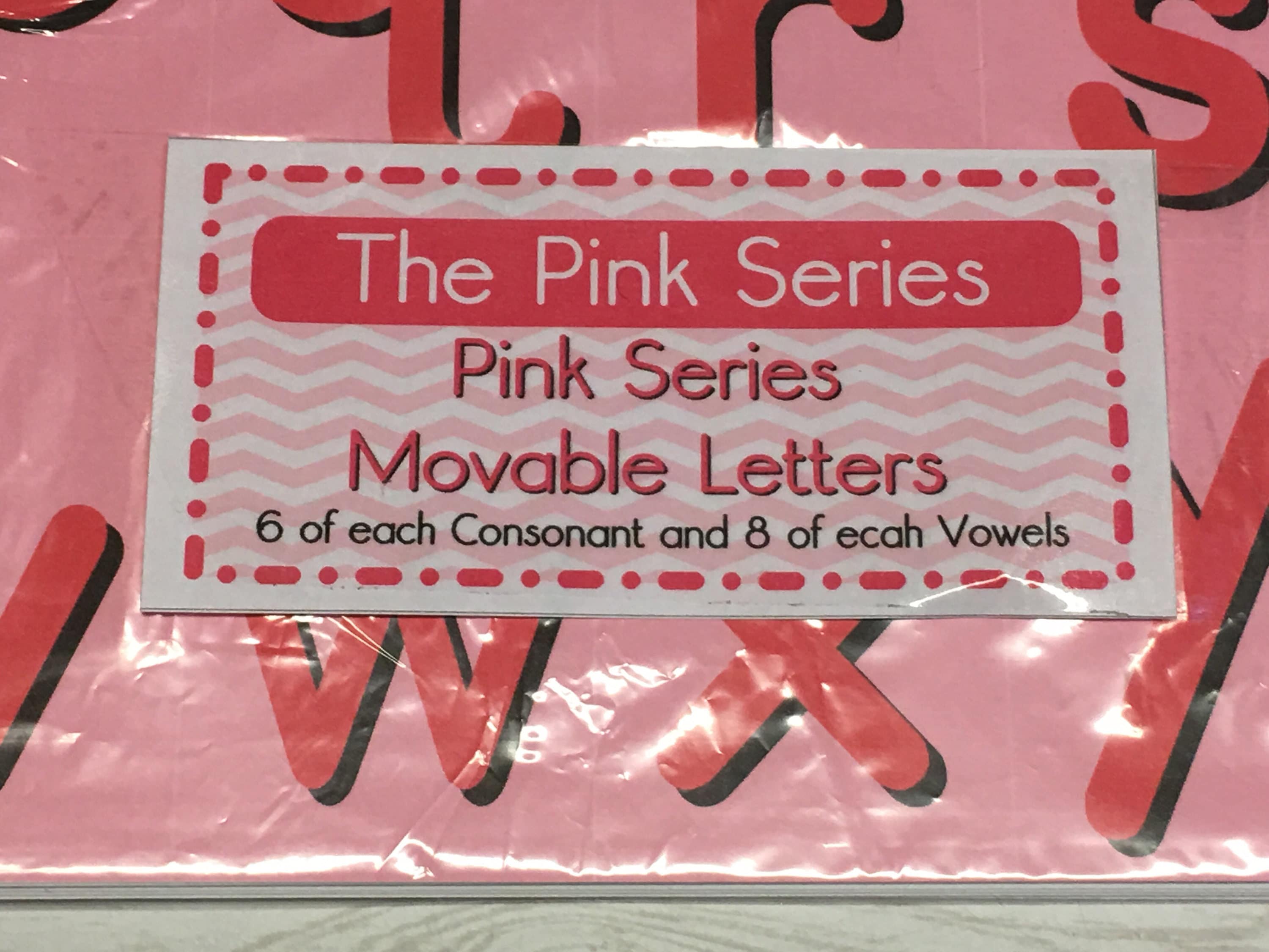 The Pink Series Movable Alphabet / Pink Background Montessori Set ...