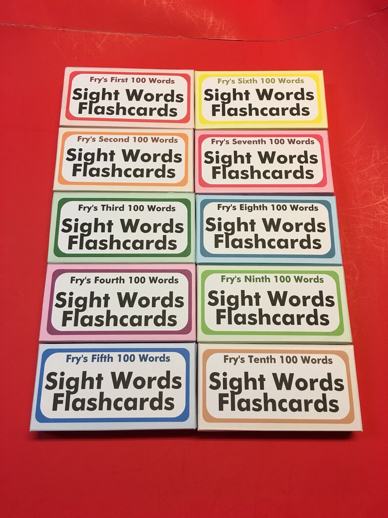 Fry's 1000 Sight Words Set Reading Sight Word Flash Cards 1000 Flash ...