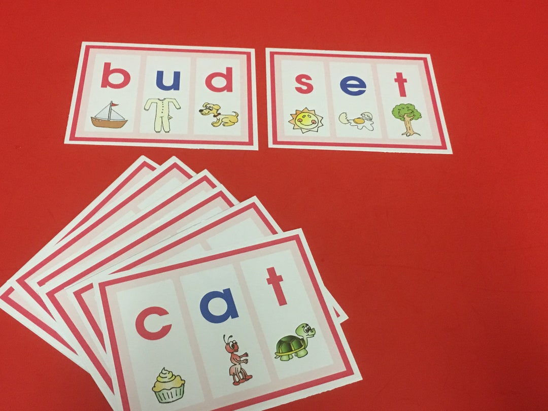 Pink Series Montessori - CVC LETTER & SOUND Flashcards - 40 Laminated ...