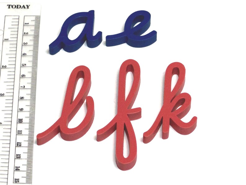 Montessori Moveable Cursive Alphabet Letters Set | Educational Toy for ...