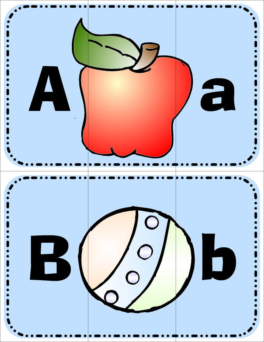 INSTANT DOWNLOAD - Uppercase and Lowercase - Three Piece Letter Puzzles ...