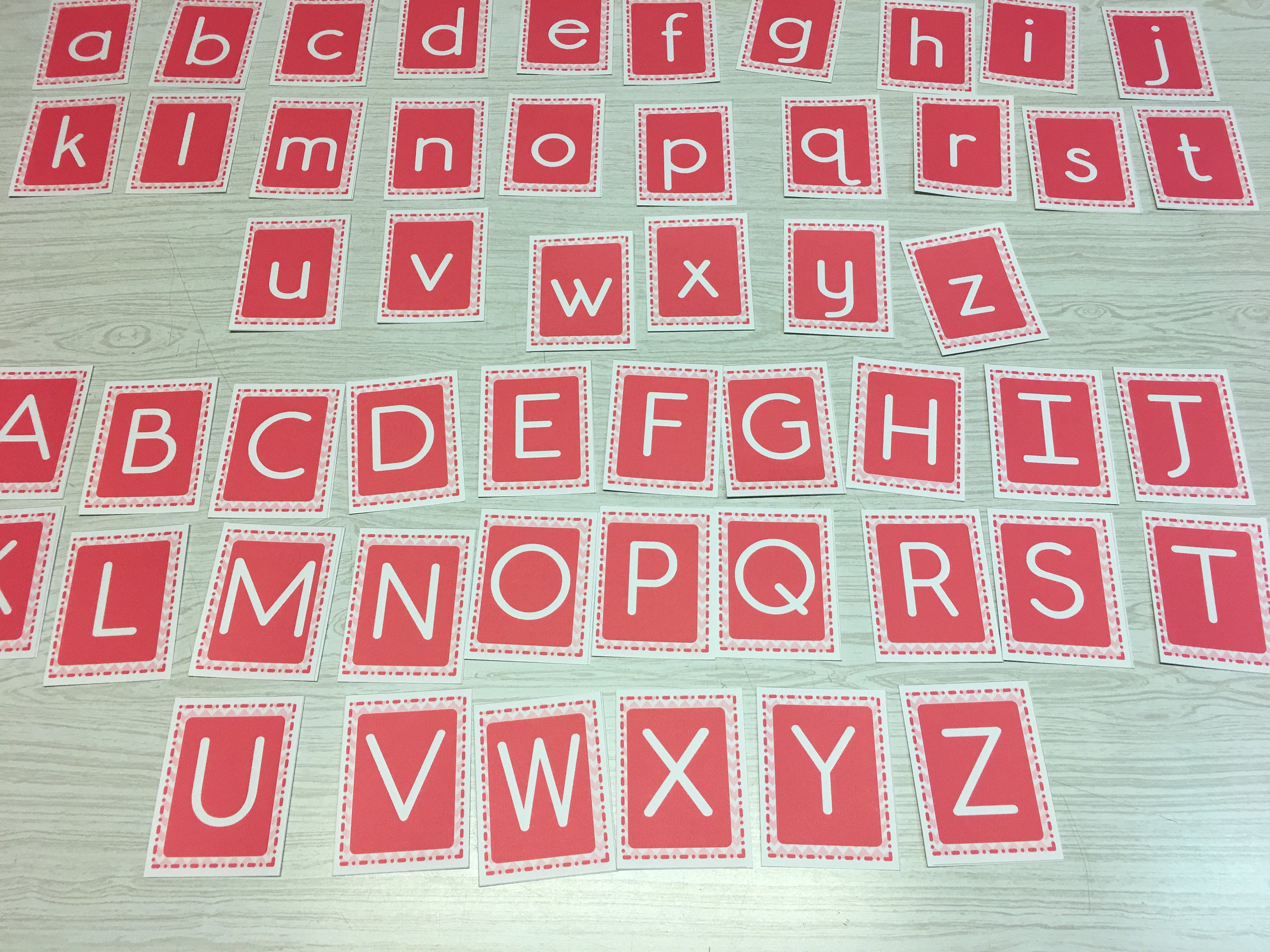 The Pink Series Big Alphabet Cards 56 Card Deck - Etsy