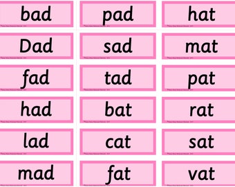 PINK SERIES Montessori Activity Word List Educational | Etsy