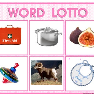 PINK SERIES | Montessori Activity - Word Lotto | Educational Material ...