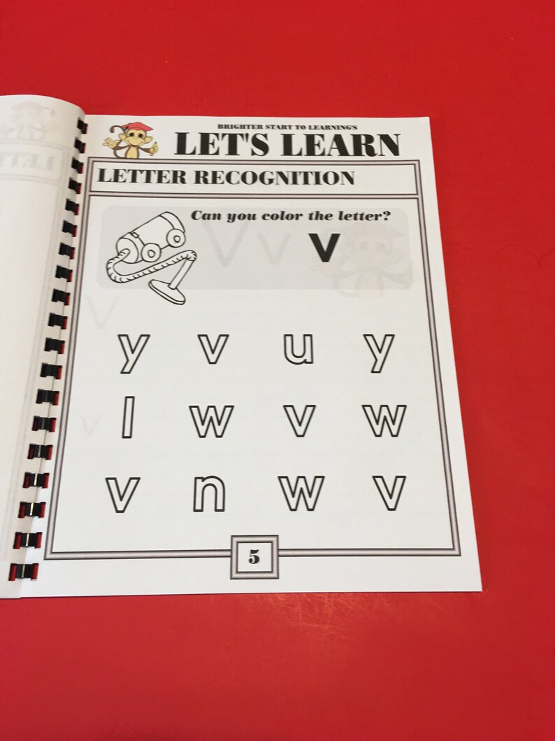 Preschool Worksheets BSTL Lets Learn Letter Vv work Booklet Perfect for ...