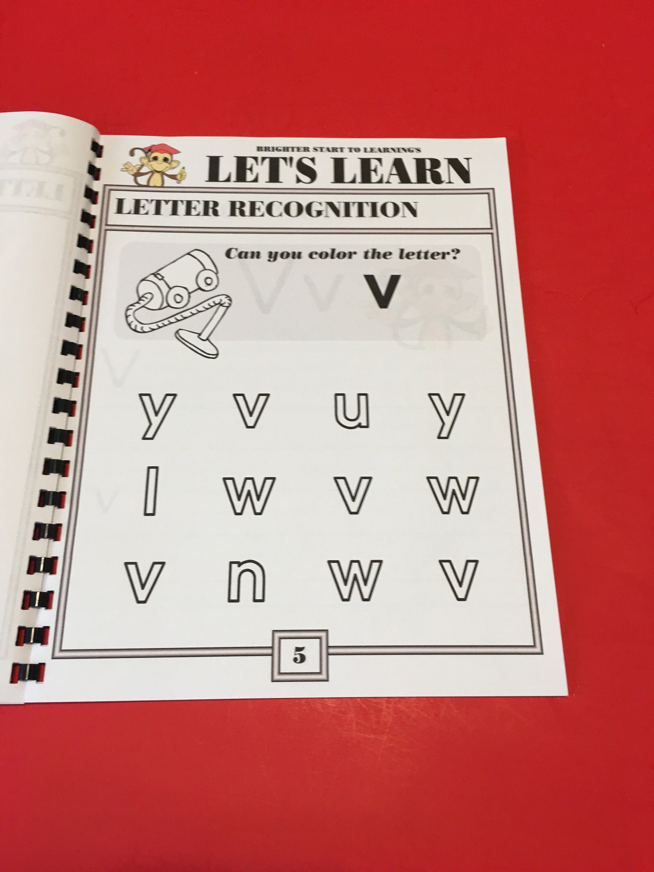 Preschool Worksheets BSTL Lets Learn Letter Vv work Booklet Perfect for ...