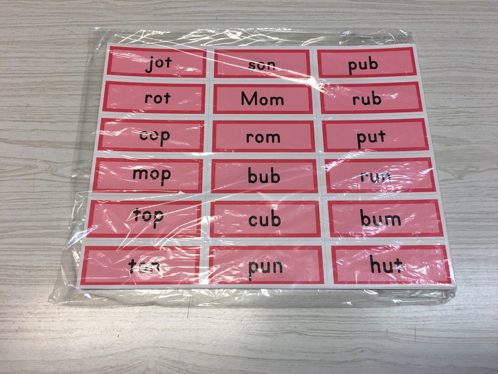 The Pink Series - Word Cards (180 Words) - Montessori Material for ...