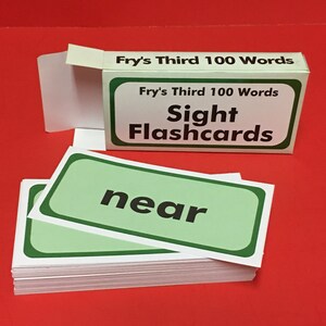 100 Flashcards - Fry”s Sight Words - 3rd Hundred Words Flash Cards ...