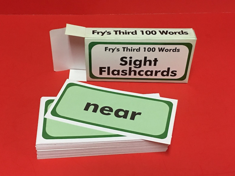 100 Flashcards - Fry”s Sight Words - 3rd Hundred Words Flash Cards ...