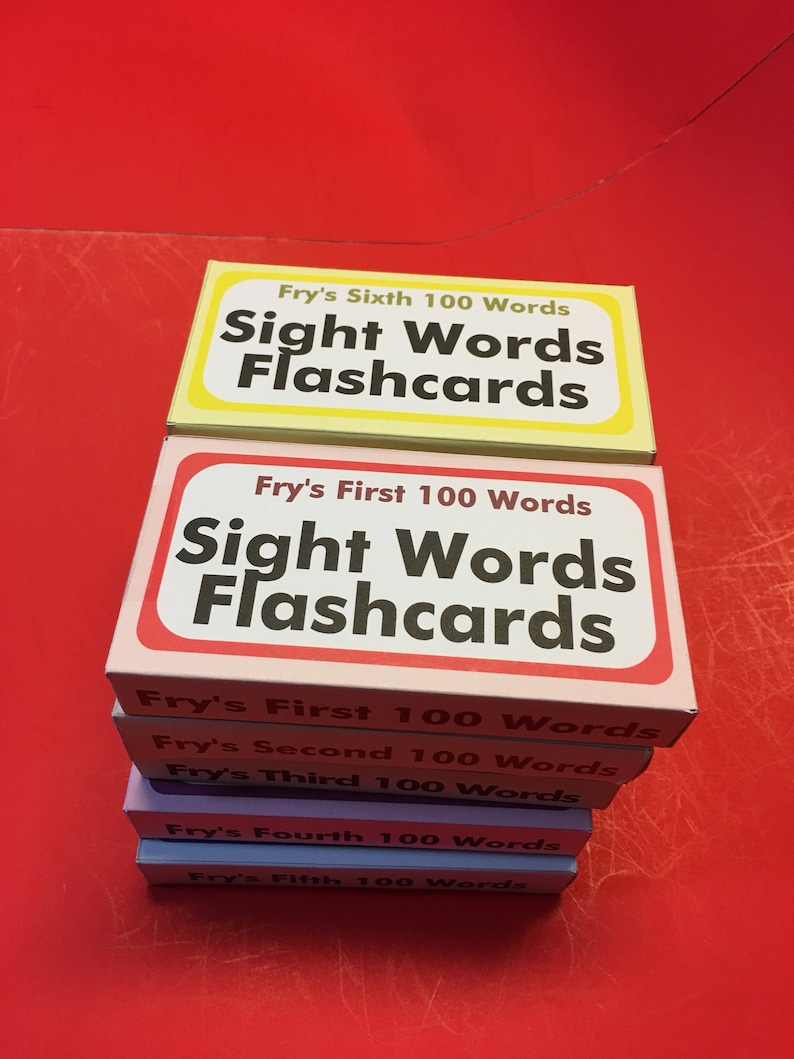 Fry's 1000 Sight Words Set - Reading - Sight Word Flash Cards - 1000 ...