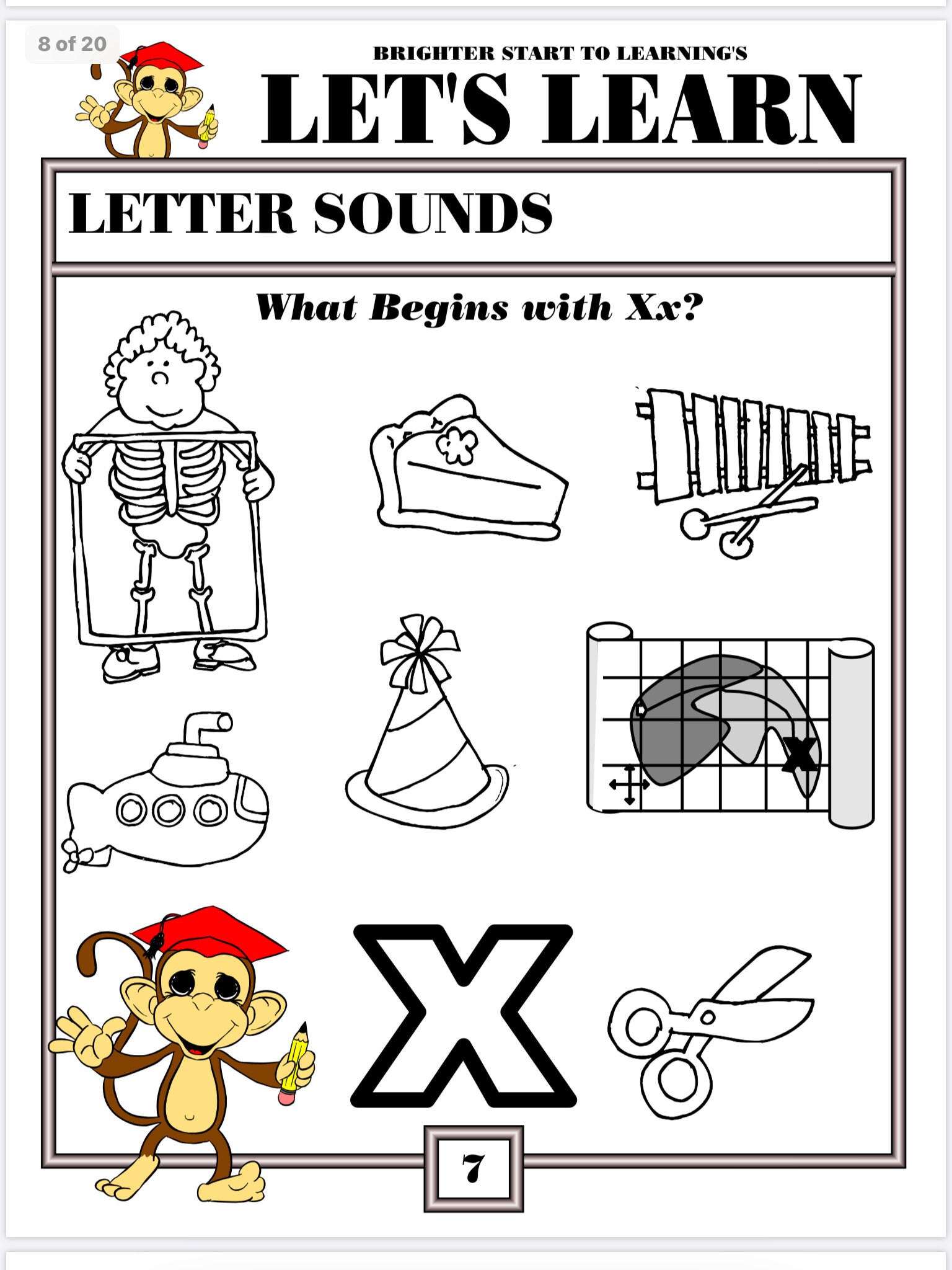 INSTANT DOWNLOAD BSTL Lets Learn Letter Xx Work Booklet Perfect for ...