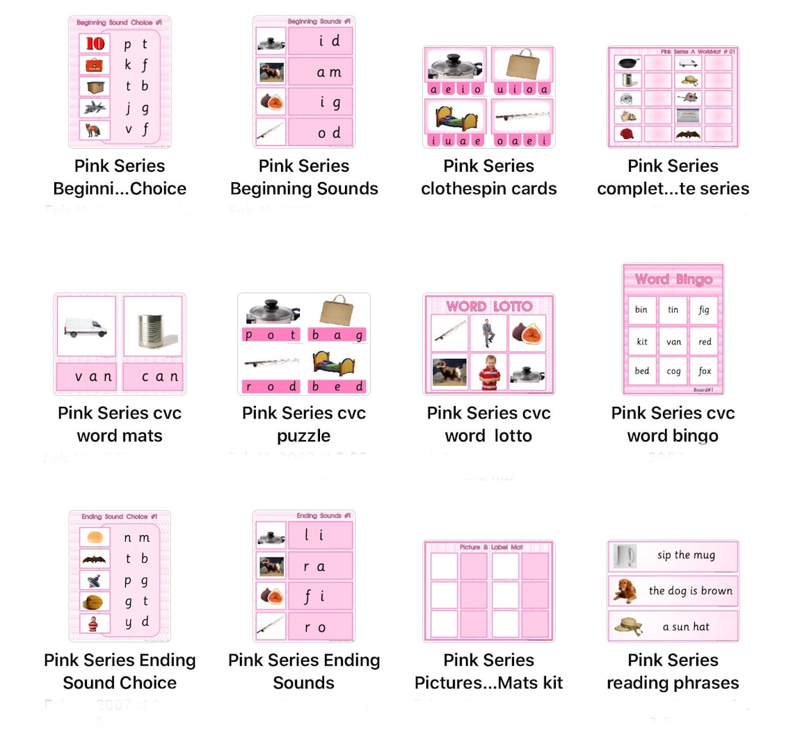 PINK SERIES | Montessori Activity Bundled Complete Set | Educational ...