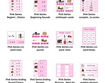 BUNDLE Montessori Pink Series Workbooks Short A E I O U CVC - Etsy