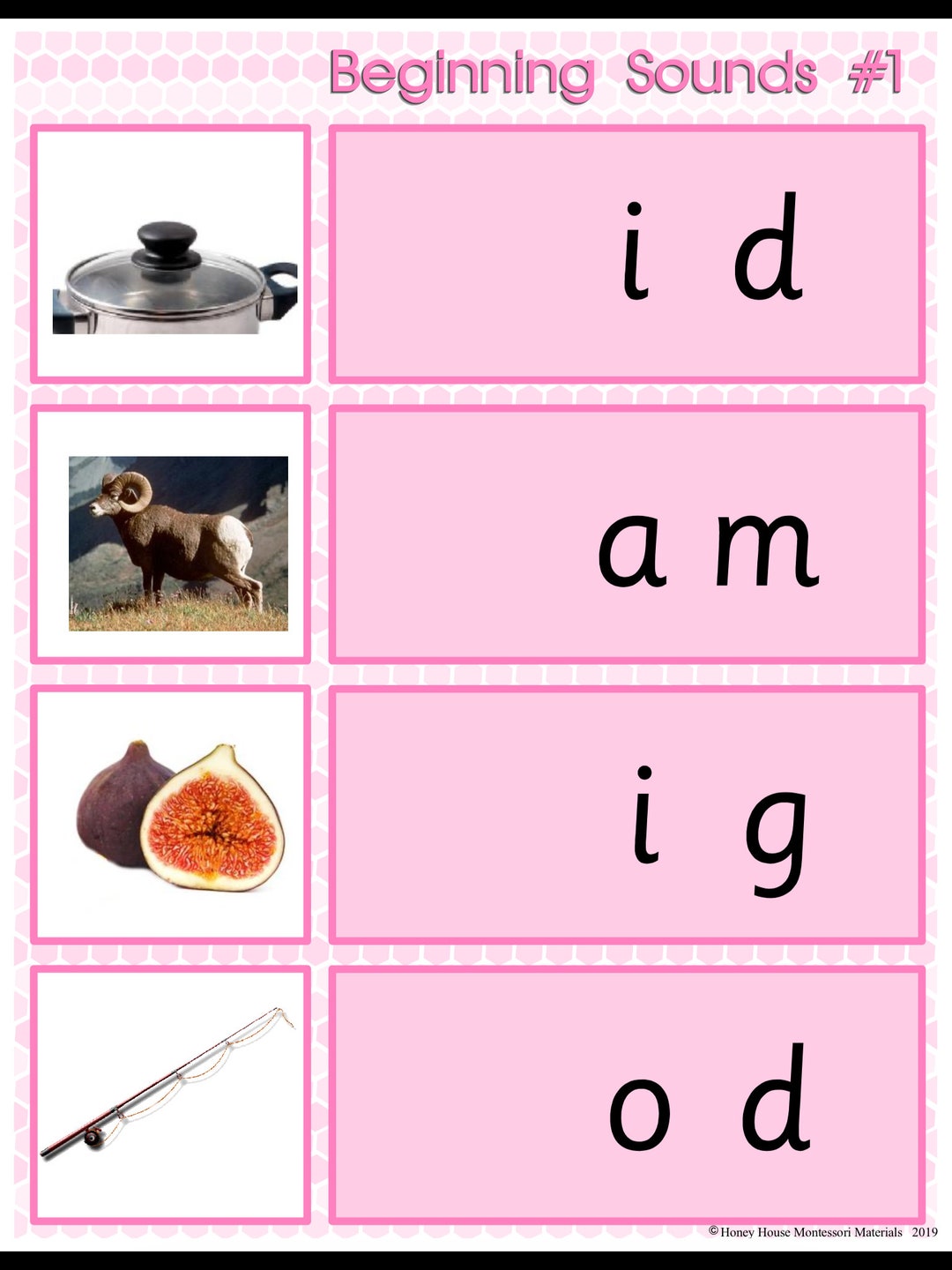 PINK SERIES | Montessori Activity - Beginning Sounds | Educational ...