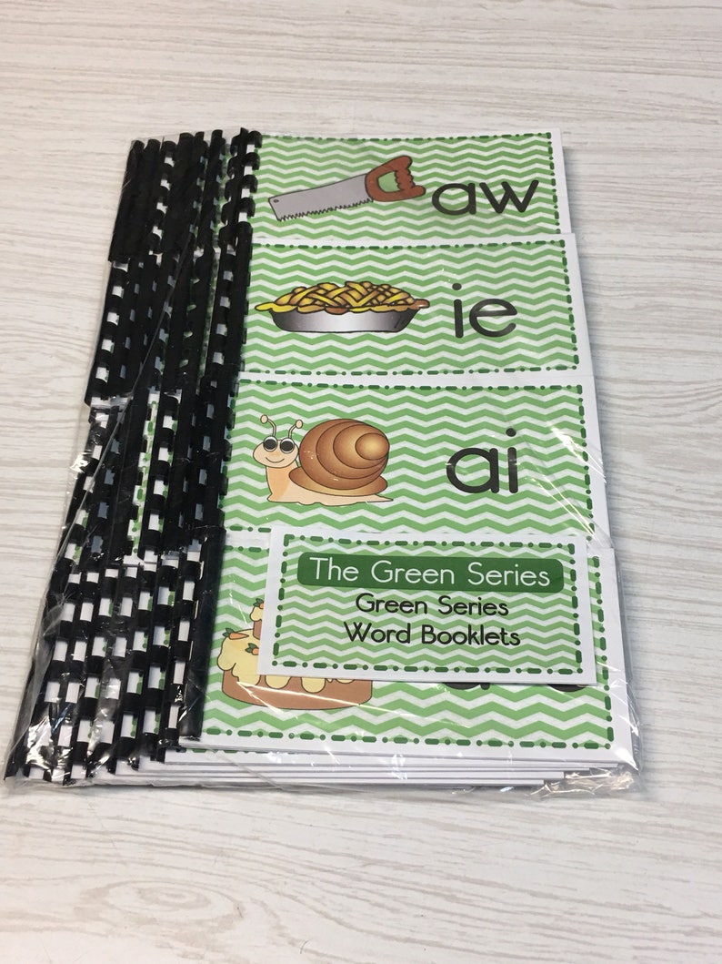 The Green Series - 36 Phonograms Word Booklets - Montessori Materials ...
