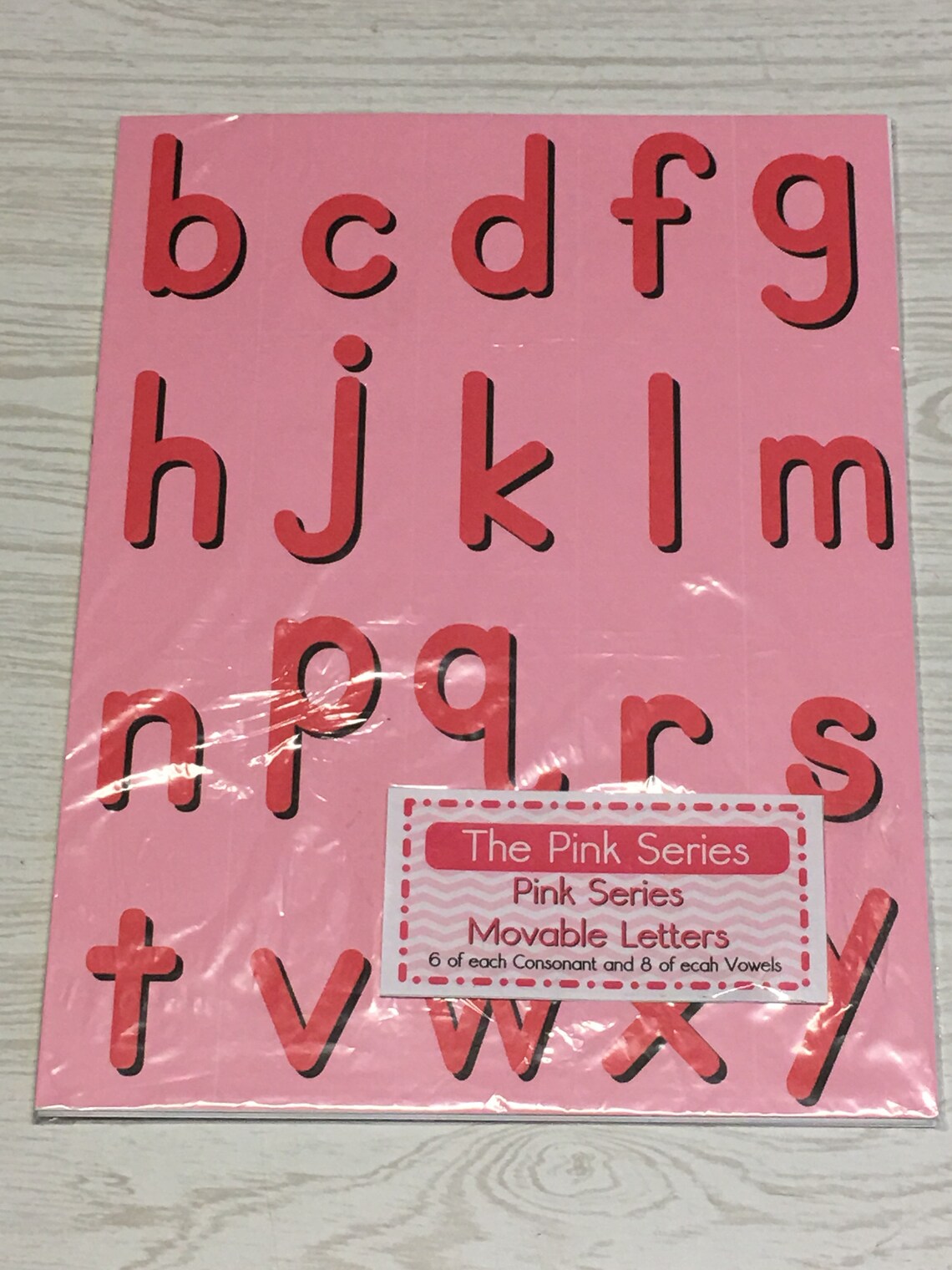 The Pink Series Movable Alphabet / Pink Background Montessori Set ...