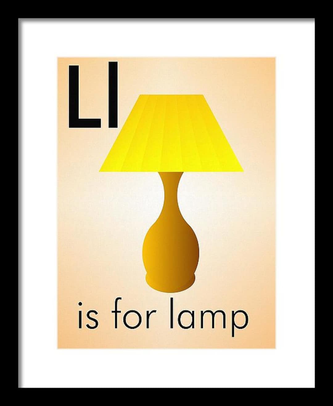 L is for Lamp , Wall Flashcards, Nursery Print, Instant Download, Kids ...