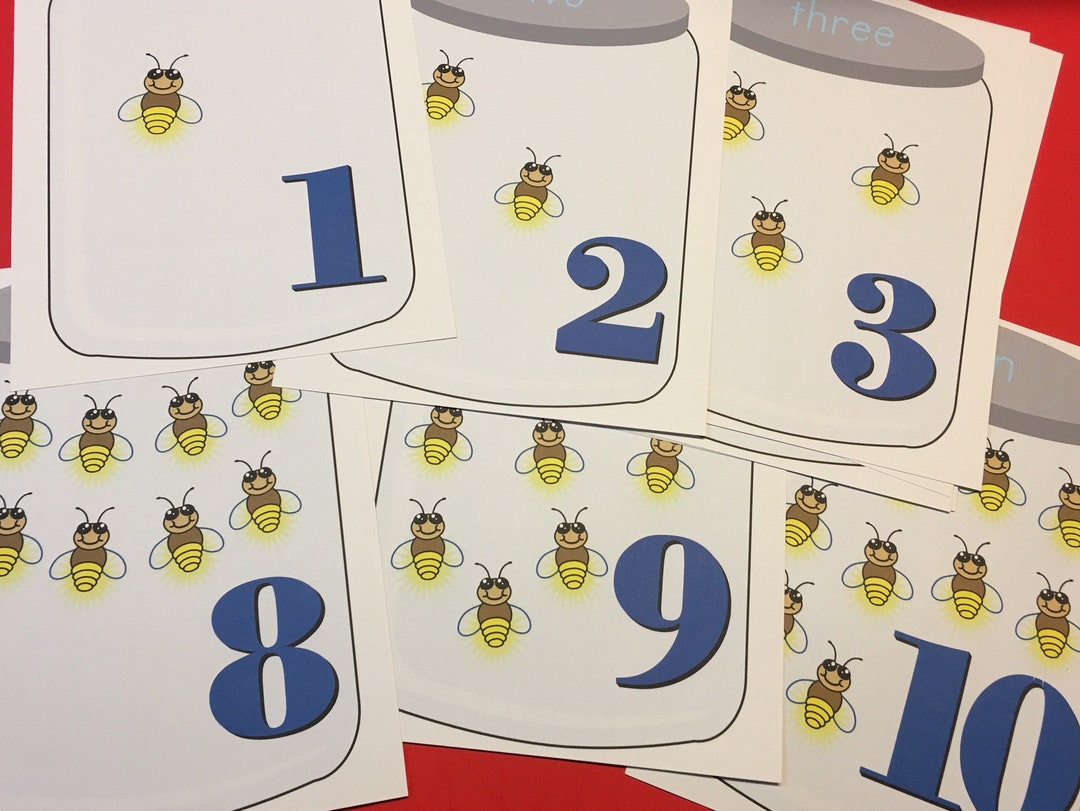 Lightning Bugs Counting - Numbers 1-10 Classroom Wall Decor - Etsy