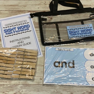 Learning Center Activity Set - Sight Word Matching - Clothespin ...