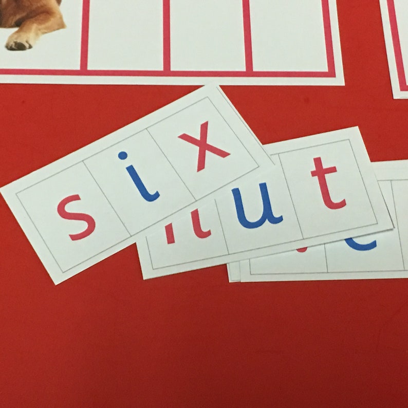 Pink Series Montessori Medial Sounds CVC WORD CARDS 45 | Etsy