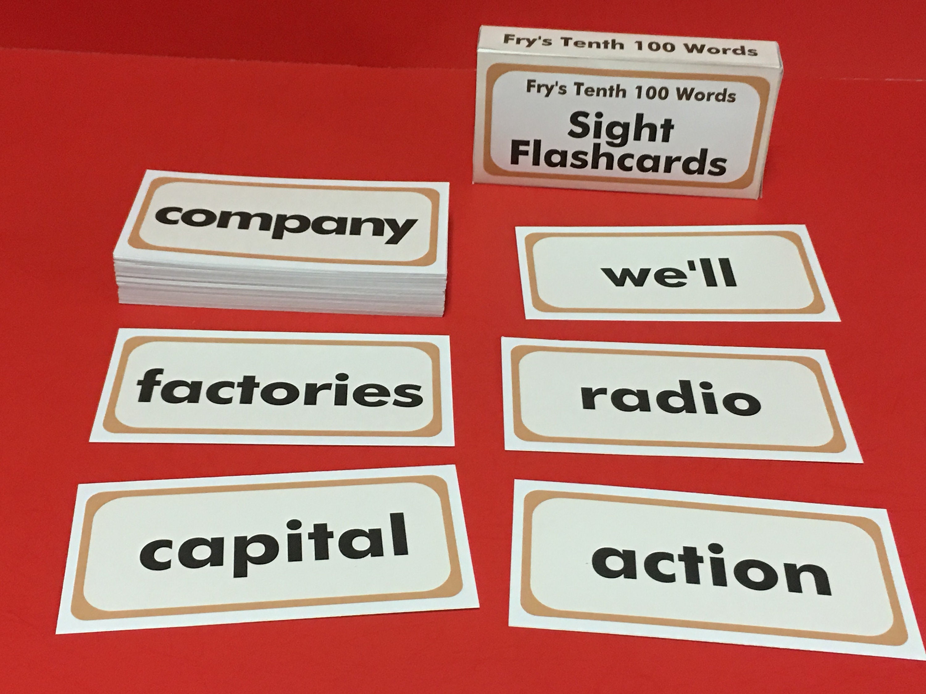 Fry's 1000 Sight Words Set Reading Sight Word Flash - Etsy