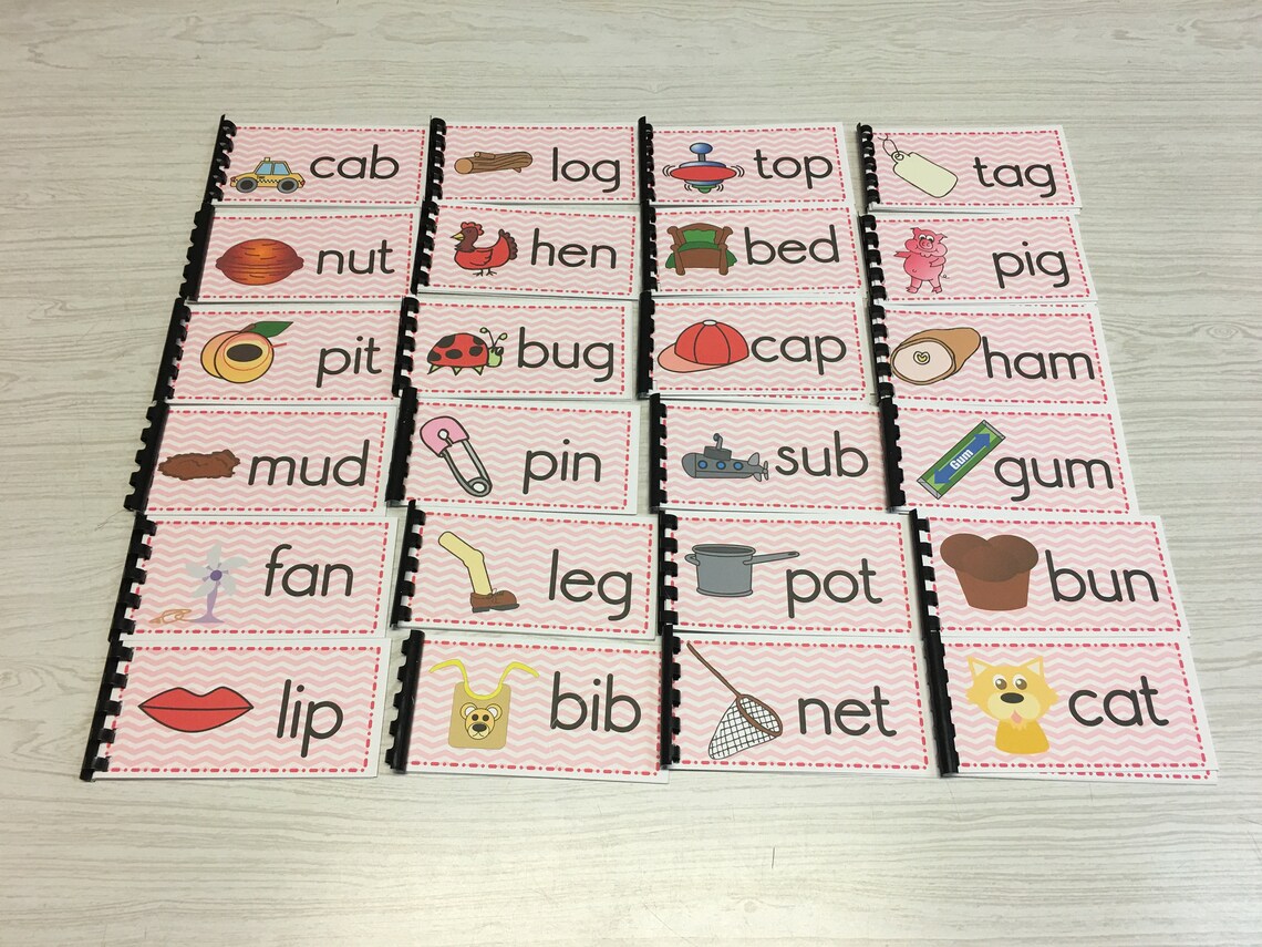 The Pink Series - 24 CVC Word Families Booklets - LAMINATED ...