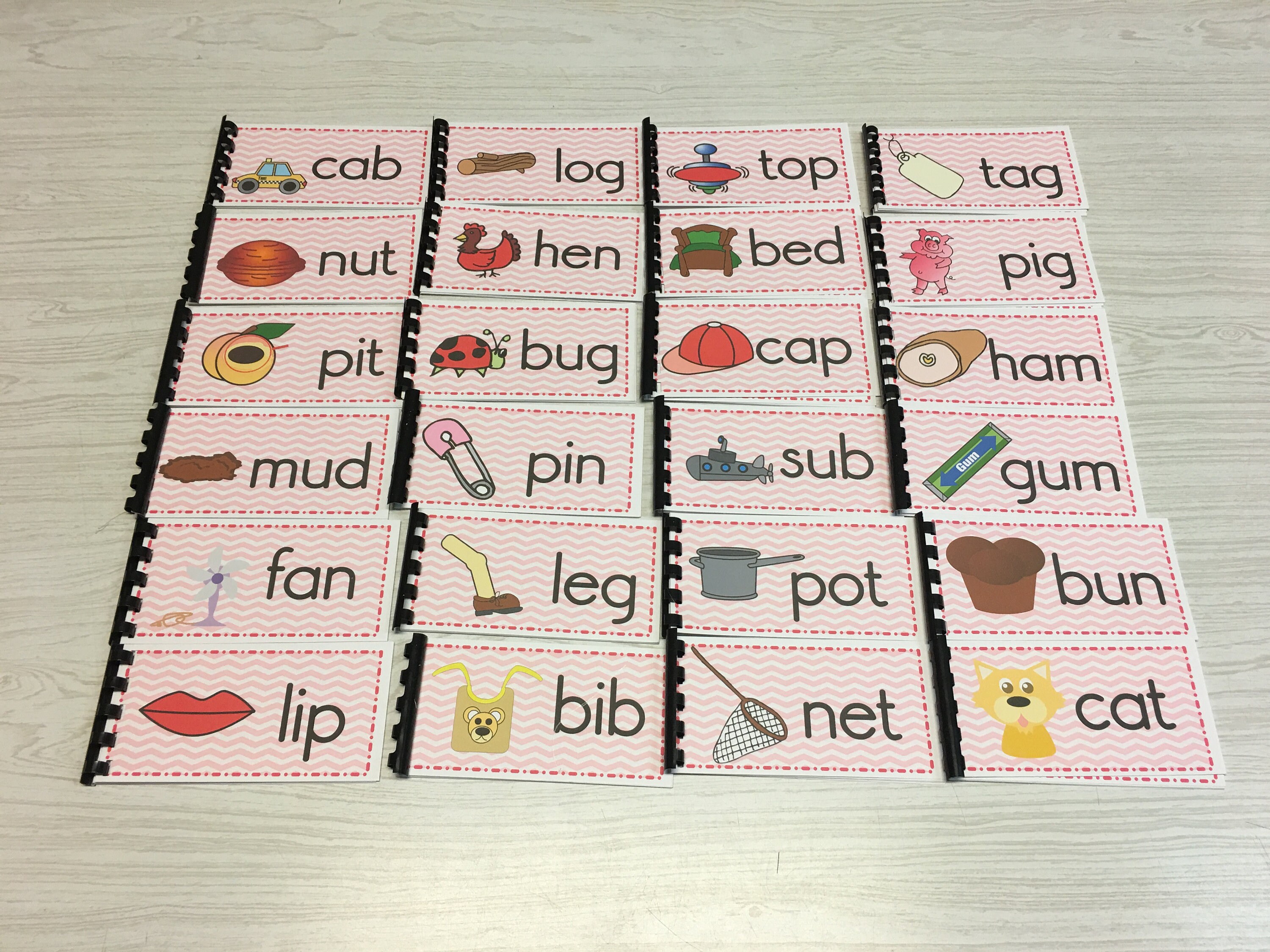 The Pink Series 24 CVC Word Families Booklets Montessori Material for ...