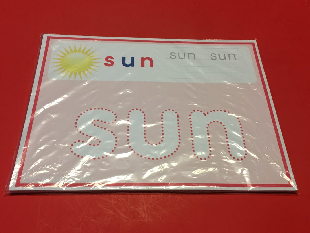 Pink Series Montessori - CVC WORD FAMILY Mats - 20 Laminated Playdoh ...