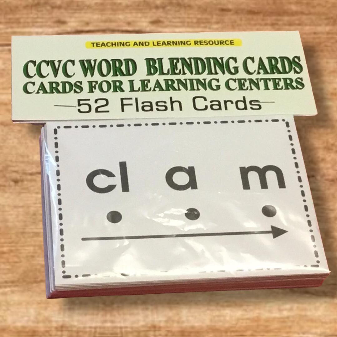 CCVC Word Blending Cards: Homeschool Learning (52 Flash Cards) - Etsy