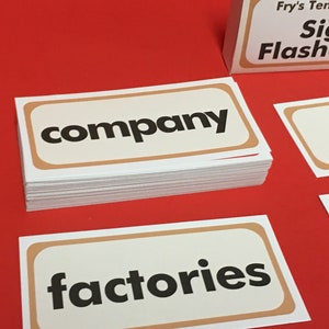 100 Flashcards - Fry”s Sight Words - 10th Hundred Words Flash Cards - Etsy