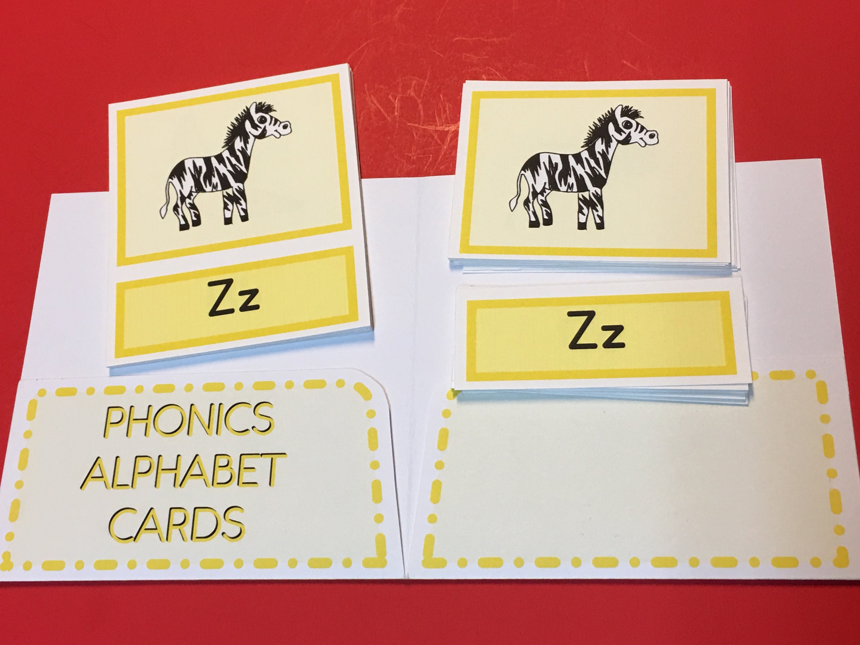 INSTANT DOWNLOAD Phonics Alphabet Cards Three Part Card Set and Folio ...