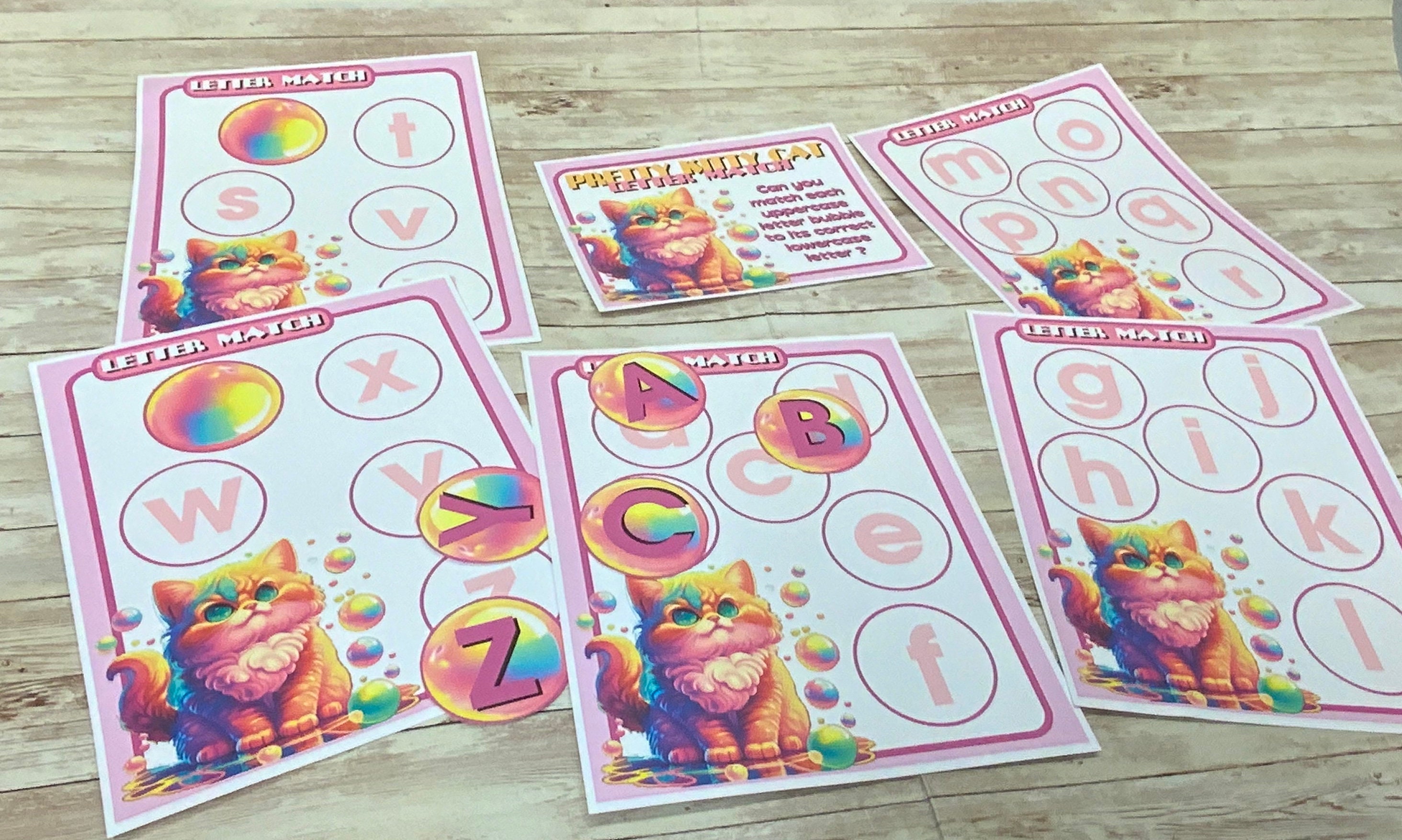Preschool Learning Games - Pretty Kitty Cat Bubble Match | Uppercase ...