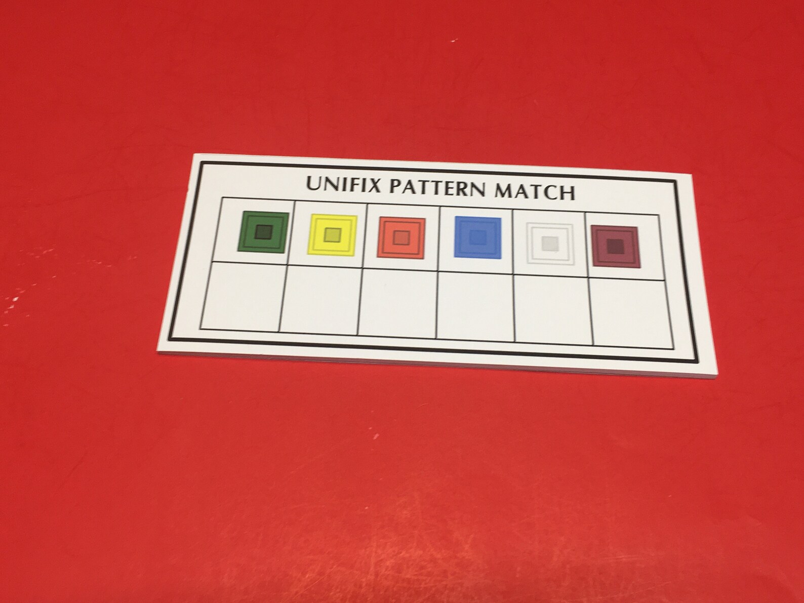 Unifix Pattern Match Cards for Learning Center 16 Unifix Pattern Match ...