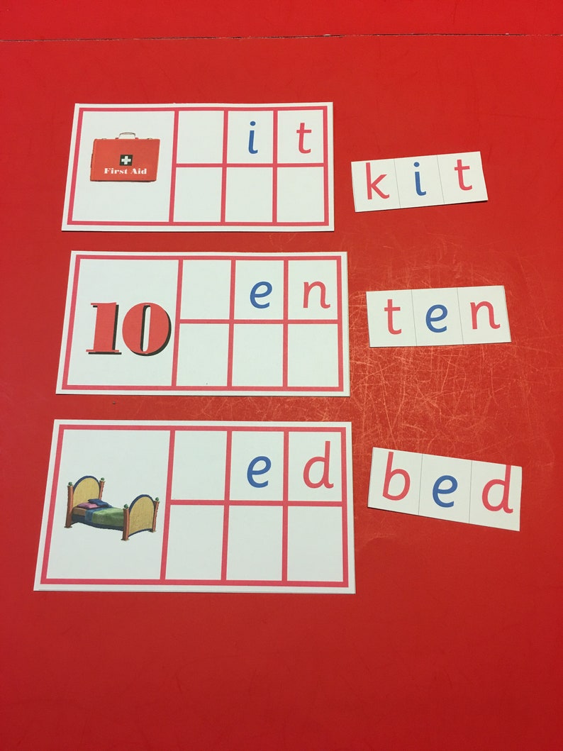 Pink Series Montessori Beginning Sounds CVC WORD CARDS - Etsy