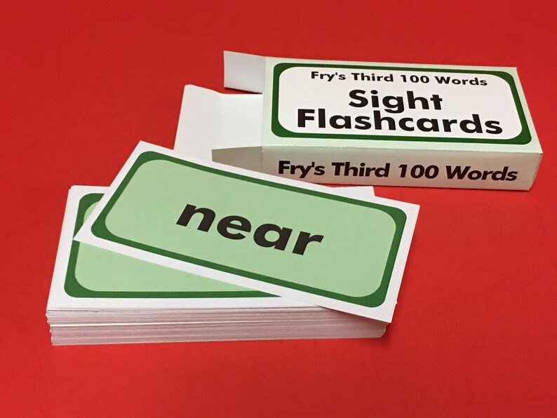 100 Flashcards - Fry”s Sight Words - 3rd Hundred Words Flash Cards ...