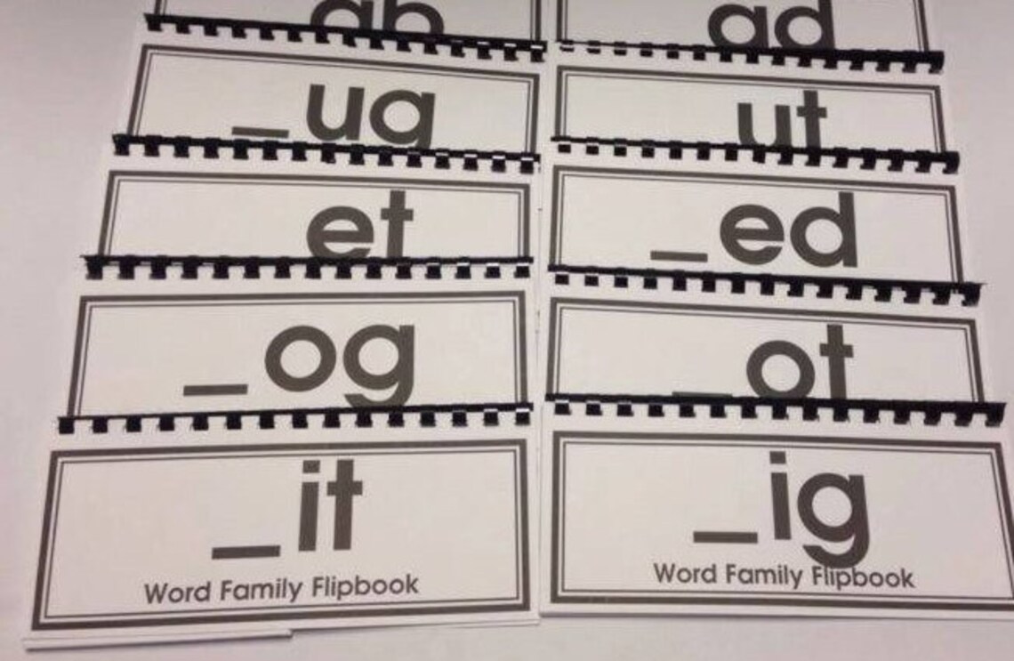 82 Word Family Flip Books Digital Download PDF 325 Pages - Etsy