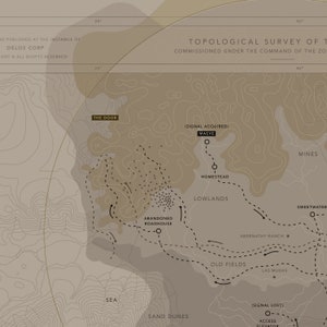 Westworld Map Travel TV Sci-fi Fantasy Western Vintage Poster Print - Etsy