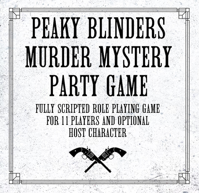 Peaky Blinders Inspired Murder Mystery Party Game Kit - Etsy