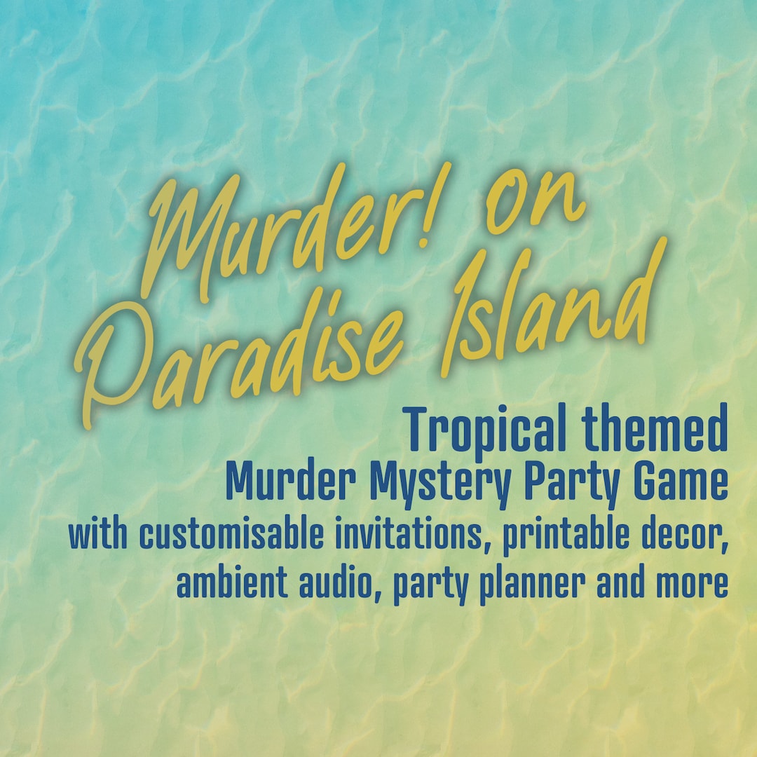 Tropical Island Summer Beach Murder Mystery Party Dinner Game - Etsy
