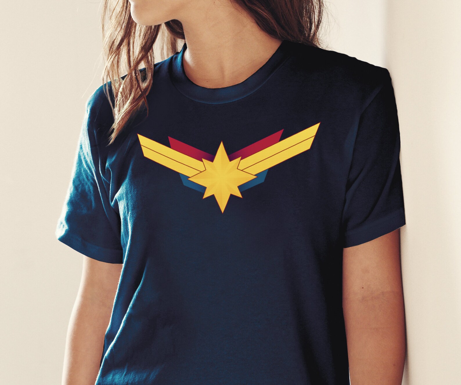 Captain Marvel T-shirt - Etsy