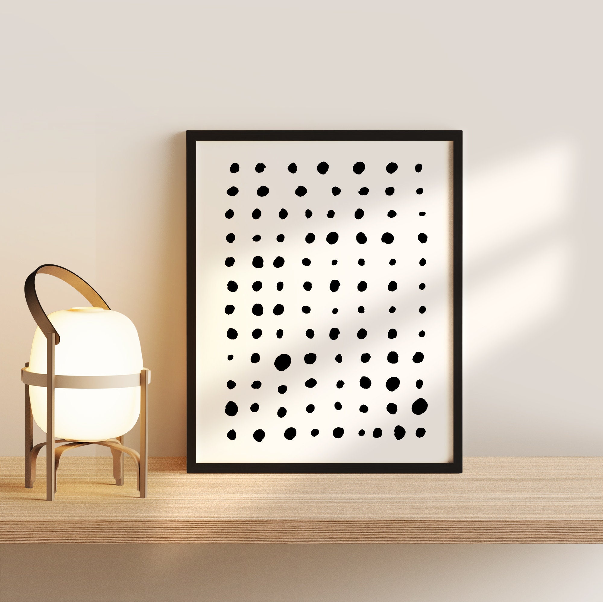 Ink Dots Digital Wall Art Print, Minimalist Abstract Printable Poster ...