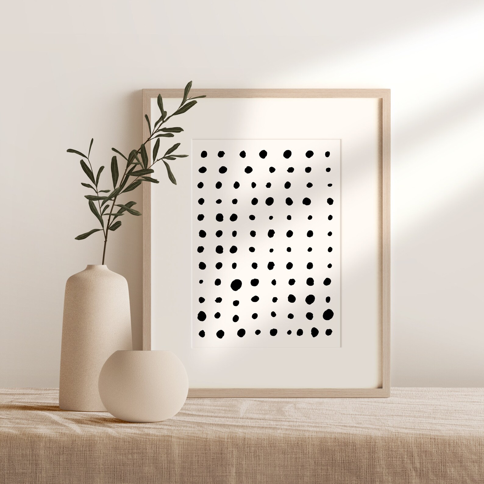 Ink Dots Digital Wall Art Print, Minimalist Abstract Printable Poster ...