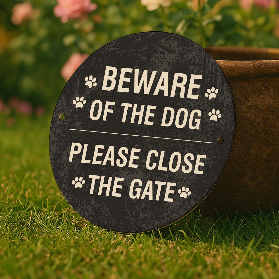 Beware of the Dog Sign Please Close the Gate Acrylic Sign Beware Sign ...