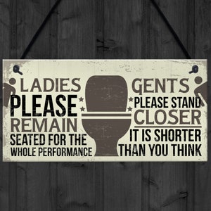 Red Ocean Bathroom Signs Toilet Door Wall Plaques Men Ladies - Etsy
