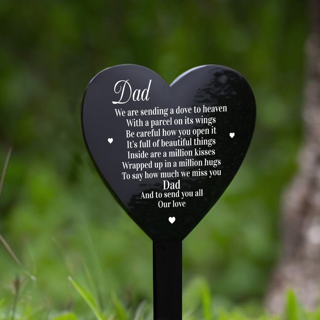 Red Ocean Dad Memorial Plaque Poem Grave Stake Ornament Remembrance ...