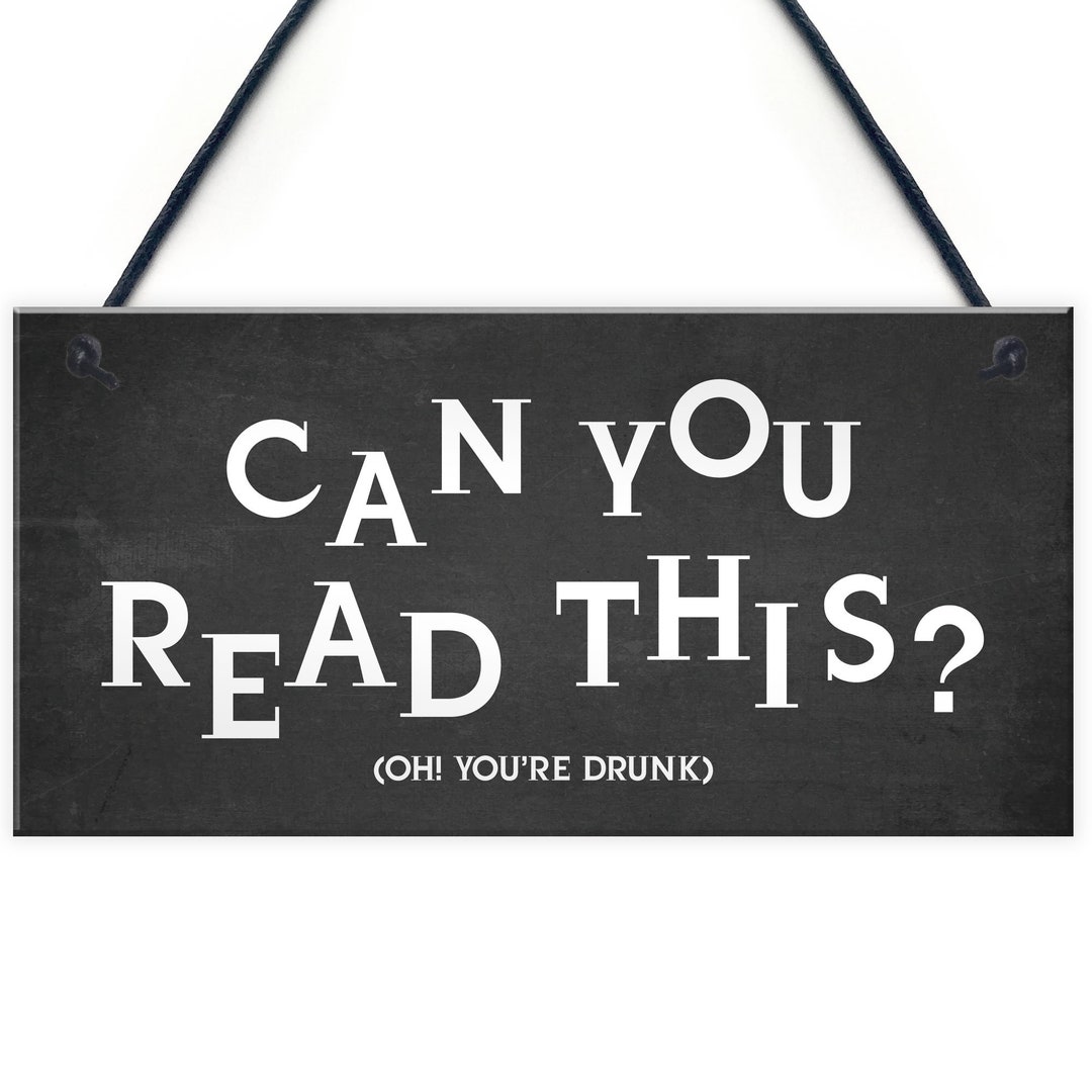 Funny Witty Home Bar Sign Cheeky Man Cave Shed Pub Garage Sign Alcohol ...