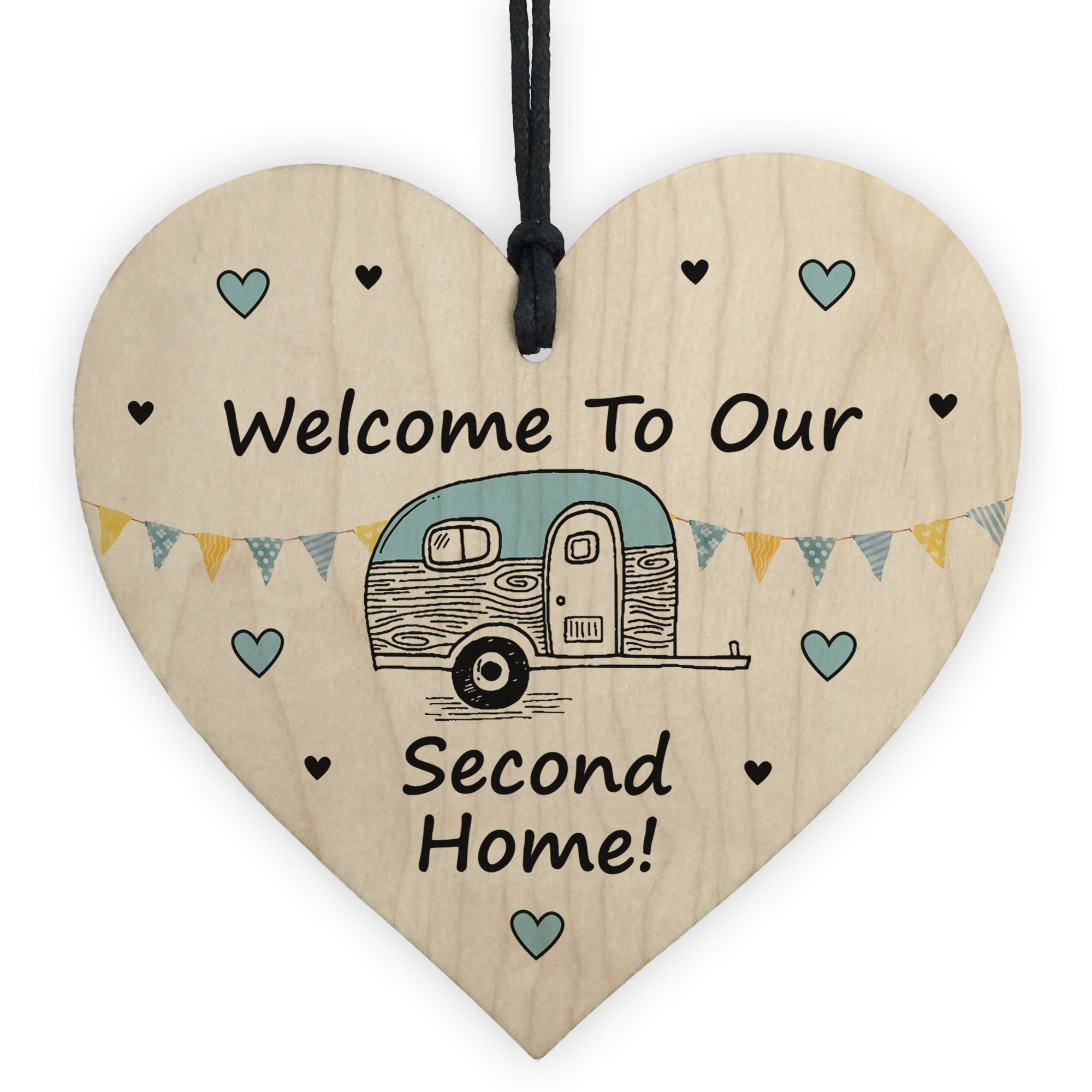 Caravan Sign Hanging Door Plaque Welcome Sign Second Home Motorhome ...