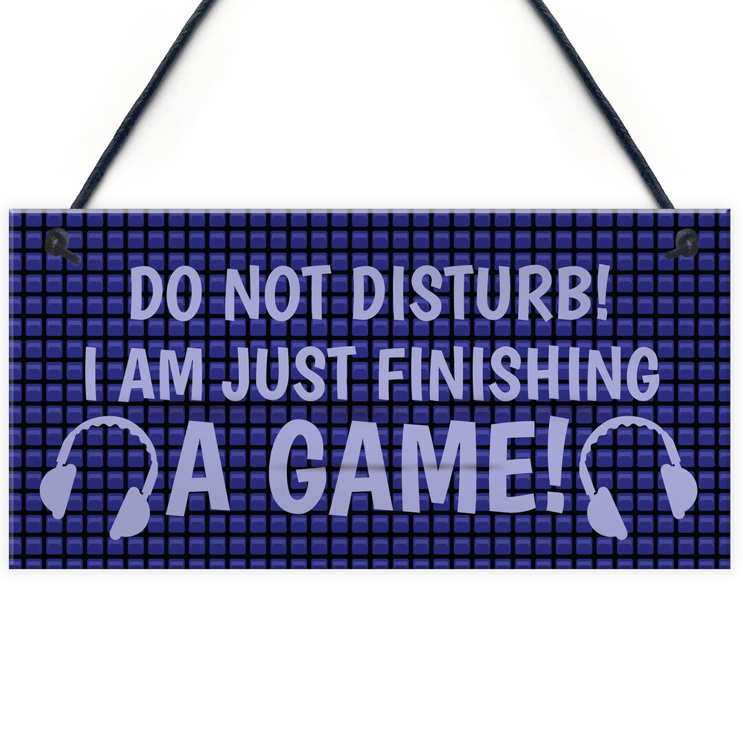 FUNNY Do Not Disturb Gaming Sign for Boys Bedroom Man Cave Dad Son Gift ...