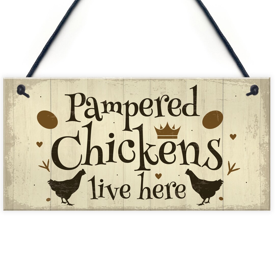 Red Ocean Chicken Coop Sign Outdoor Garden Plaque Hanging Door Wall ...